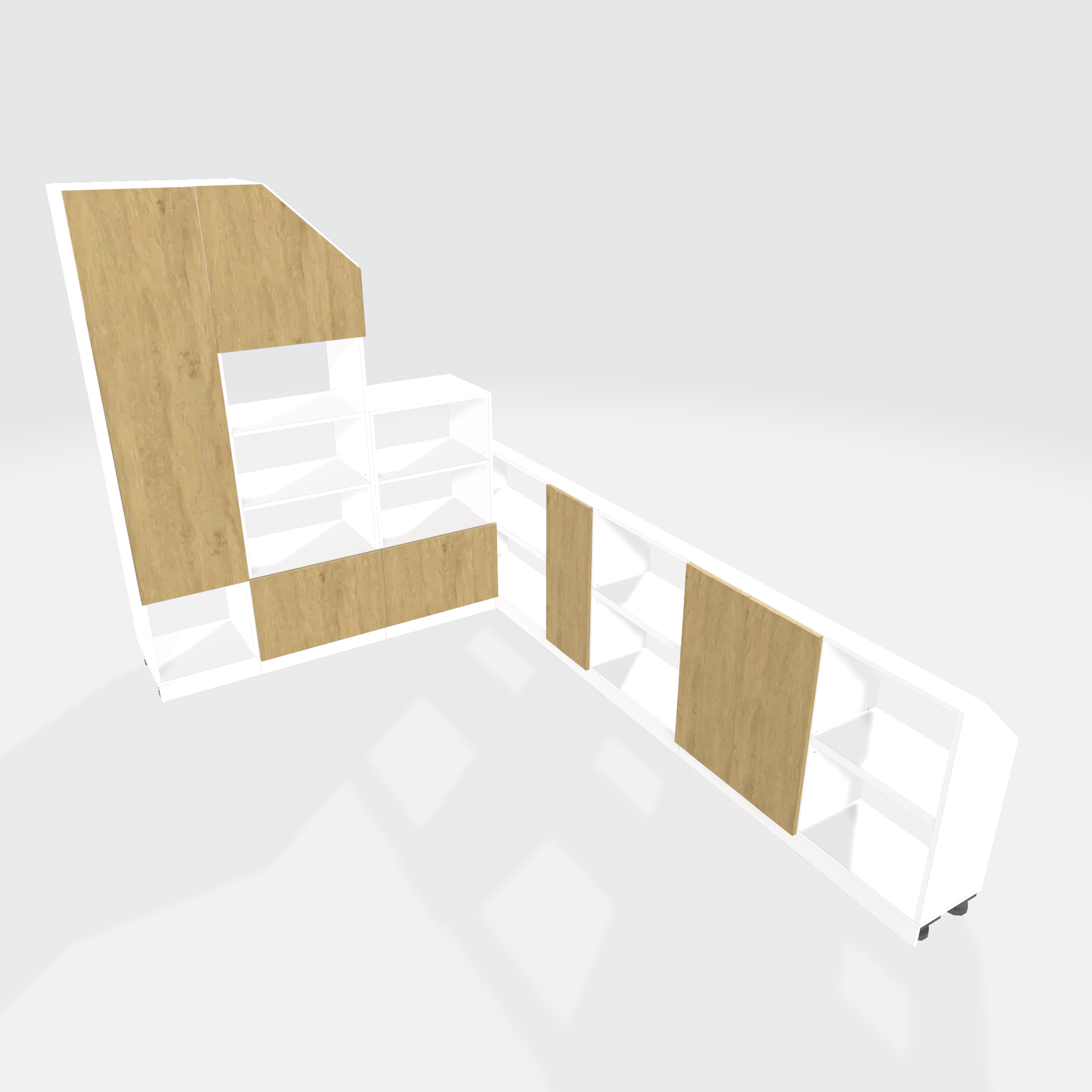 Dressing en angle sous pente arrière sur mesure