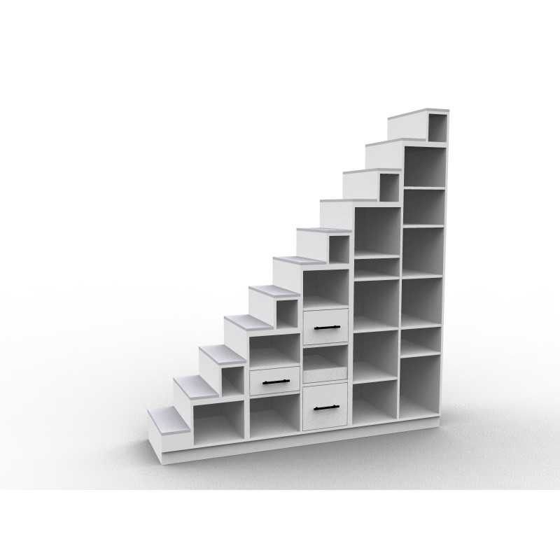 Cube-shaped staircase unit, left orientation