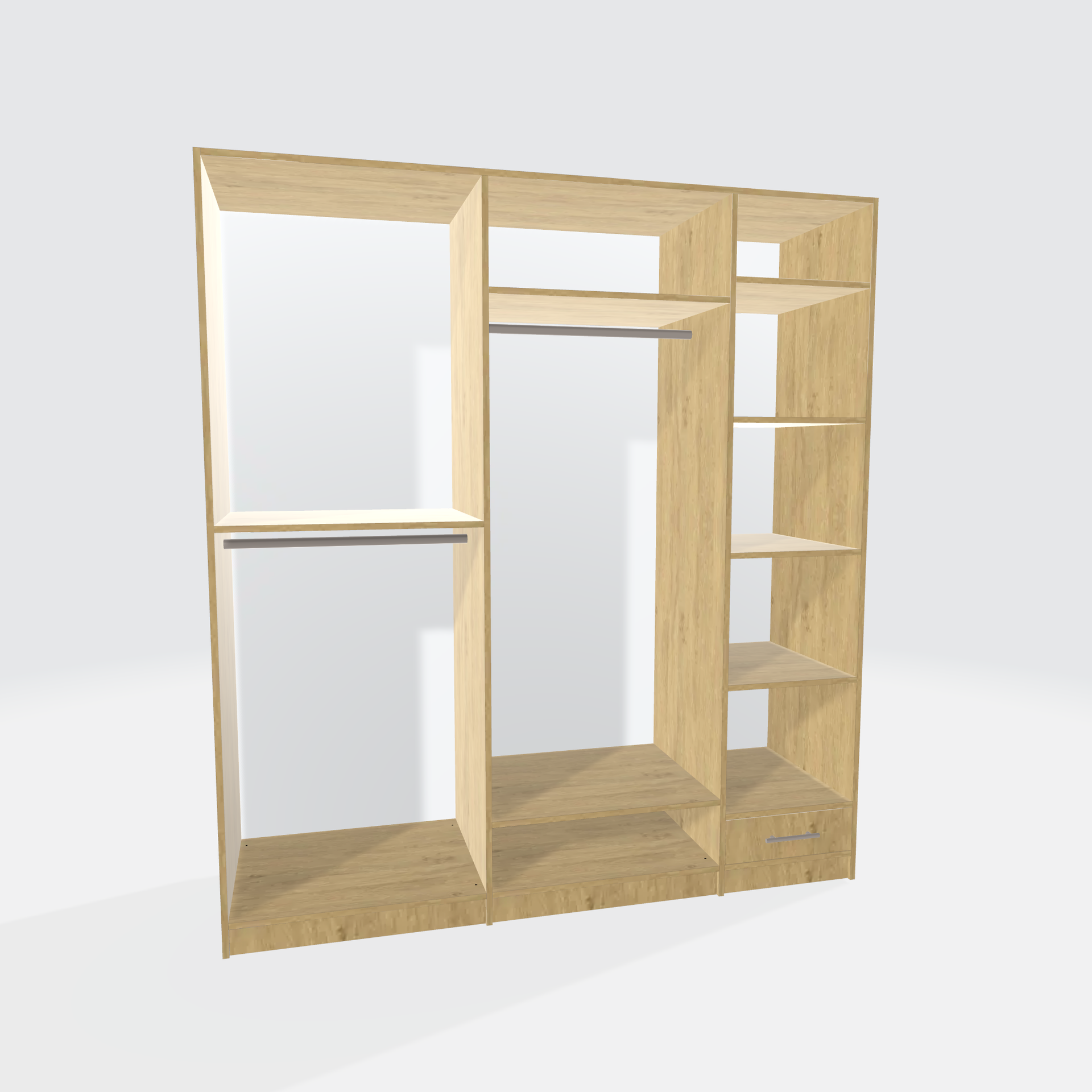 Full custom dressing room with clothes rail